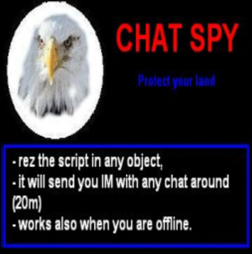 Second Life Marketplace - CHAT SPY SCRIPT